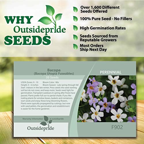 Outsidepride Bacopa Utopia Fuseables Garden Flower & Ground Cover Plant Seed - 20 Seeds