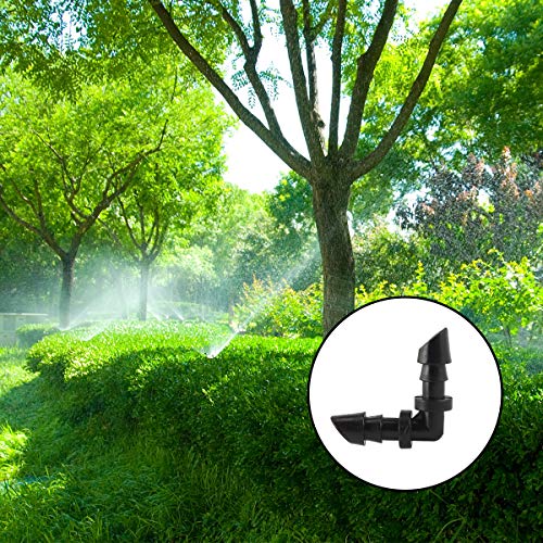 Irrigation Fittings Kit for 1/4" Tubing Drip Irrigation Barbed Connectors Lawn Gardens Flower Beds Herbs Gardens Drip Systems