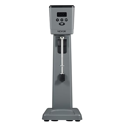 VEVOR Milkshake Maker, 375W Electric Milkshake Machine, Single Head Drink Mixer Blender Machine, LED Intelligent Microswitch, 3-Speed Milkshake Mixer with 820 ml Stainless Steel Cup