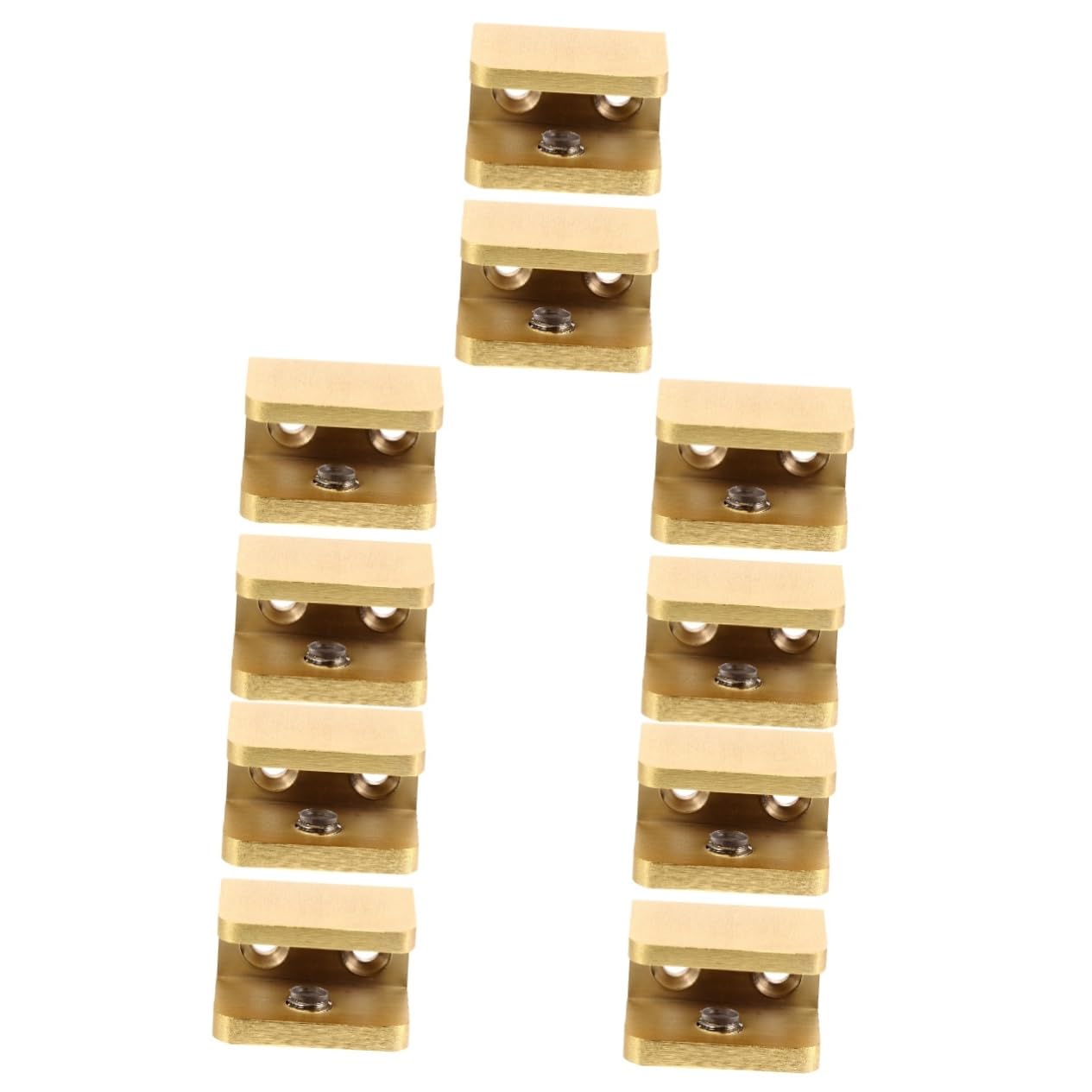10 Pcs Glass Clip Bracket for Handrail Glass Metal Clamps Glass Bracket Shelf Clip Clamp for Glass Shelf Glass Shelf Holder Wall Mount Shelf Clamp Bracket for Staircase Glass Clamp
