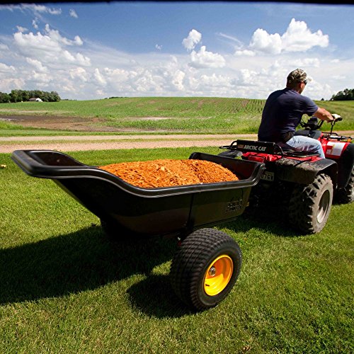 Polar Trailer 8232 HD 1200 Heavy Duty Utility and Hauling Cart, 84 x 45 x 31-Inch 1200 Lbs Load Capacity Rugged Wide-Track Tires Quick Release Tipper Latch Tilt & Pivot Frame, Black