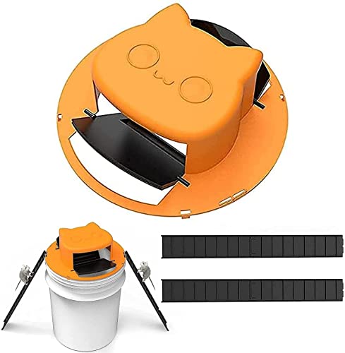 CATIIOR 5 Gallon Bucket Lid Mouse/Rat Trap Indoor/Outdoors Mouse Trap Automatically Reset Door Style, Rat Traps Outdoors Indoor House Chipmunk Trap, YELLOW (MC700LL/A)