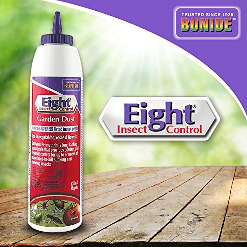 Bonide Eight Insect Control Garden Dust, 10 oz Ready-to-Use Insect & Mite Killer for Outdoor Garden, Long Lasting Insecticide