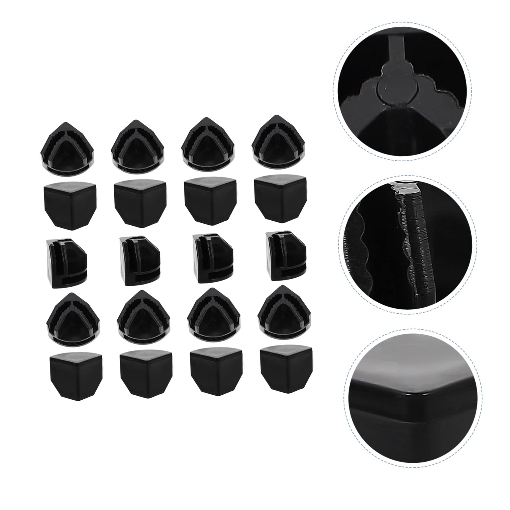 Garneck 20pcs Buckle electric wire connector storage shelves plastic metal wire shelving wire grid cube connectors for closet plastic wire connector modular organizer cube storage shelves