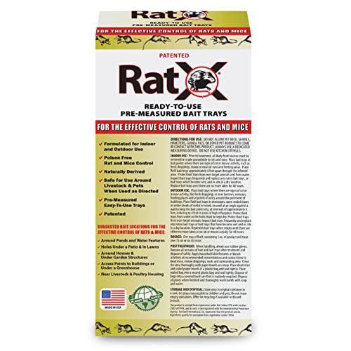 EcoClear Products 620105, RatX Ready-To-Use Pre-Measured 3 oz. Bait Trays, 4-Pack
