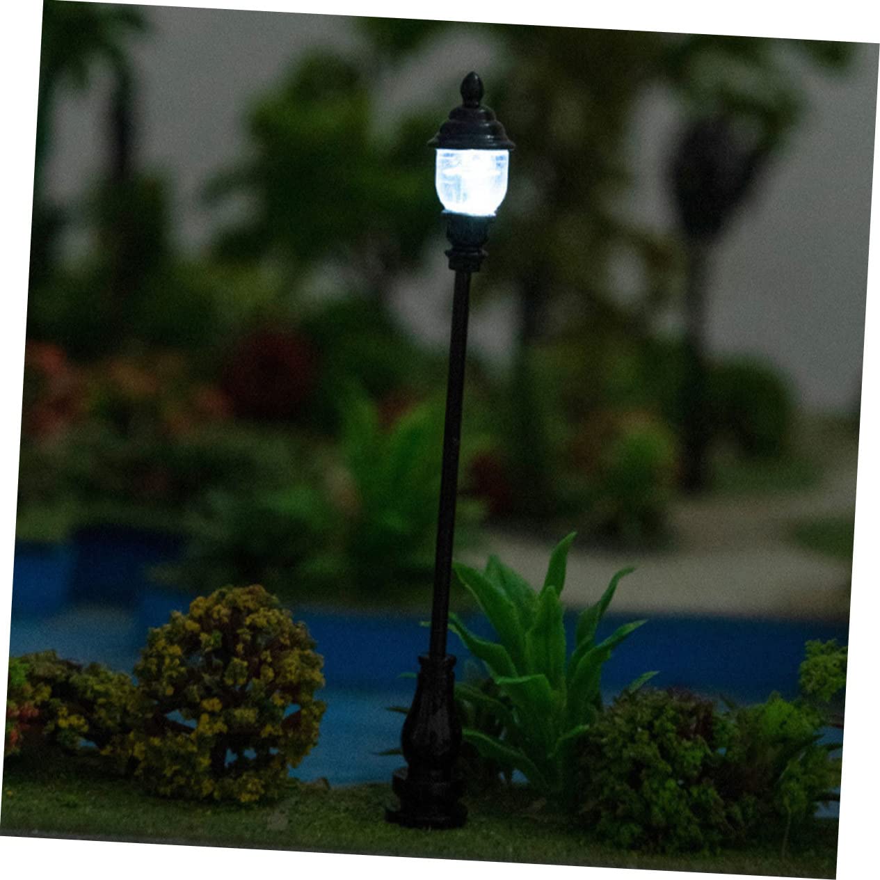 Uonlytech 24 Pcs Model Garden Lamp Miniature Mini Street Light Model Miniature Decor Garden Lamp Miniature Small Garden Decor Mini Lamp Model Mini Garden Lamp Mini Lamp Statue