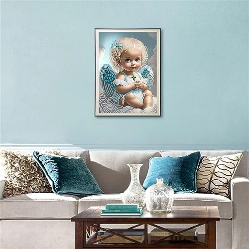 5D Diamond Painting Kits Angel Girl DIY Partial Special Shape Drill Diamond Art Painting for Adults with Accessories for Home Wall Decor 30x40cm