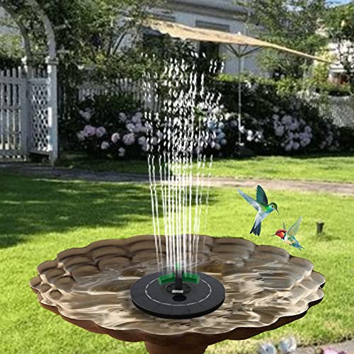 PHIAMOLY 4W Solar Water Foutain with 6 Colorful LED Lights Solar Powered Fountain with 5 Nozzles for Bird Bath, Pond, Pool,Garden, Outdoor