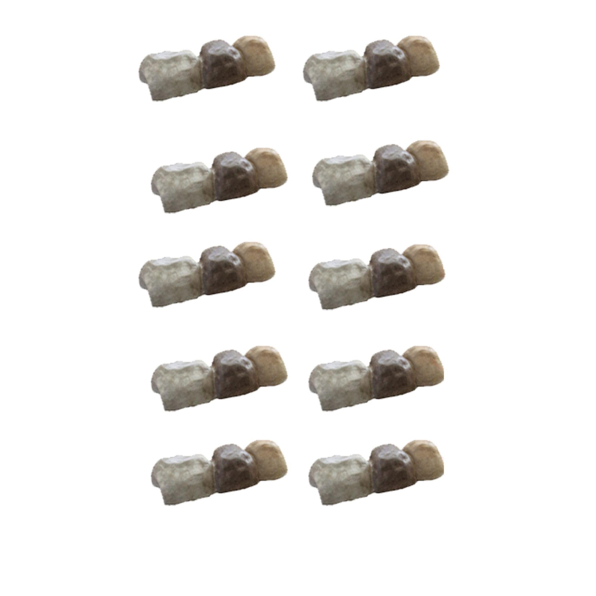 12 inch, 10 pack, Concrete Rock Edging - Lawn Garden Landscape Edge Border Tree Rings, Landscaping Bricks, Landscape Edging Stone, Garden Boarders Stone