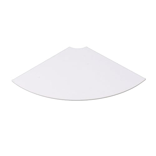 Corner Shelves, Fashion High Strength Wall Mount Floating Corner Shelves Easy Installation 2pcs Large Space for Shower Room (White)