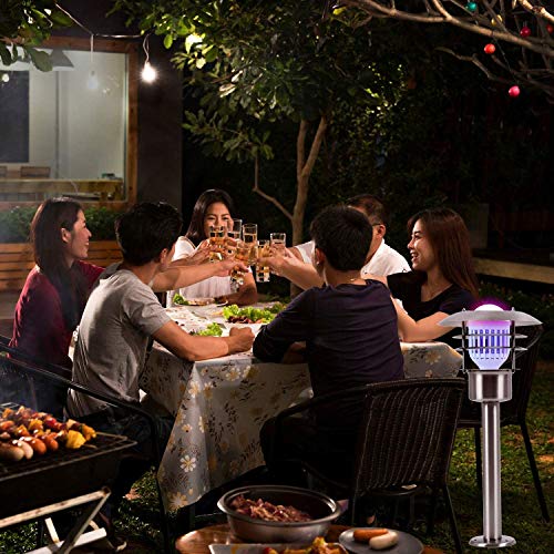 Bug Zapper Light Bulb 2 in 1 Mosquito Killer Lamp LED Electronic Insect & Fly Killer Indoor & Outdoor Insect Zapper insect traps, Fly Zapper Safe & Non-Toxic Silent & Effortless Operation pest control