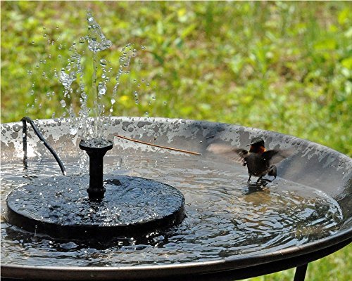 Solar Fountain Pump, Free Standing 1.4W Bird Bath Fountain Pump for Garden and Patio, Solar Panel Kit Water Pump