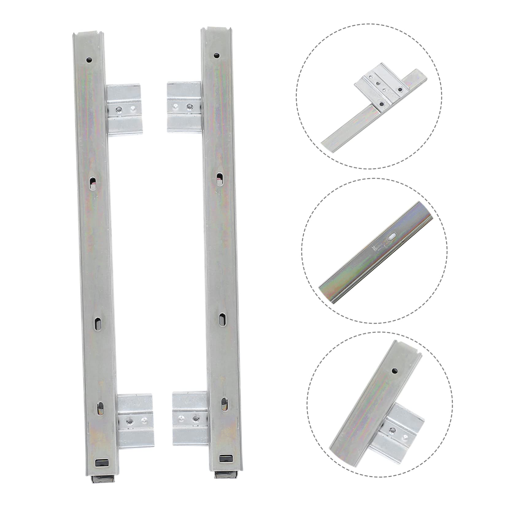 STOBOK 1 Pair Keyboard Rails Computer Desk Shelf Steel Office
