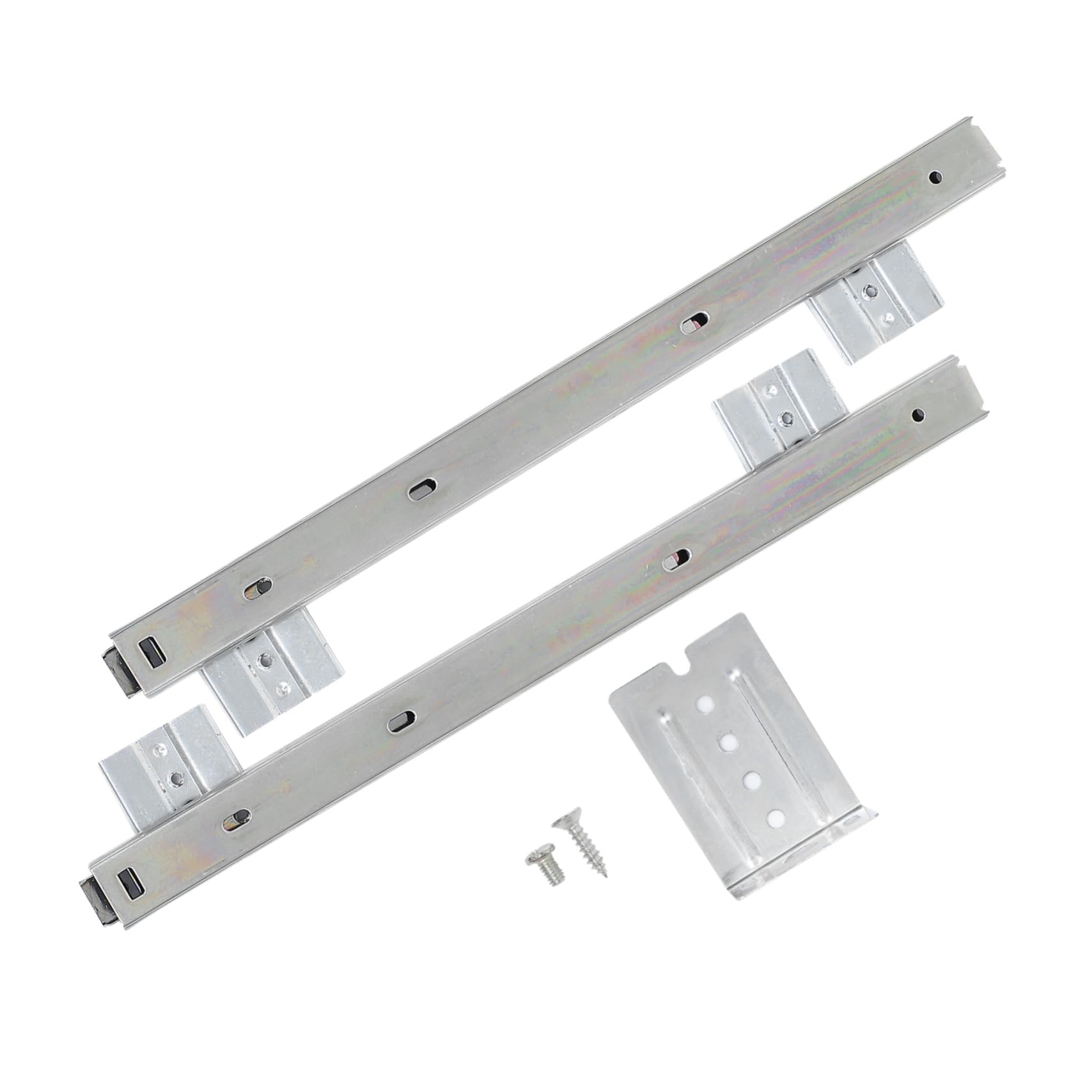 STOBOK 1 Pair Keyboard Rails Computer Desk Shelf Steel Office