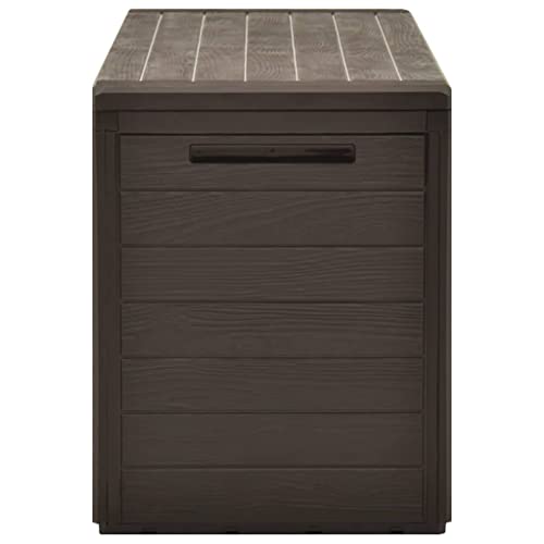 YEZIYIYFOB 76.6 Gallon Garden Storage Deck Box, Waterproof Plastic Garden Container Cabinet Tool for Patio, Lawn, Poolside, Backyard Outdoor Brown 45.7"x17.3"x21.7"