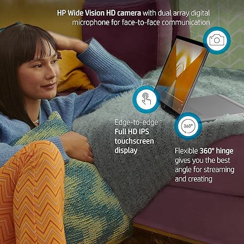 HP Pavilion x360 2-in-1 Business Laptop, 14" FHD Touchscreen, Intel Core i5-1235U, 16GB RAM, 1TB SSD, Webcam, HDMI, FP Reader, Wi-Fi 6, Stylus Pen, Windows 11 Pro, Silver