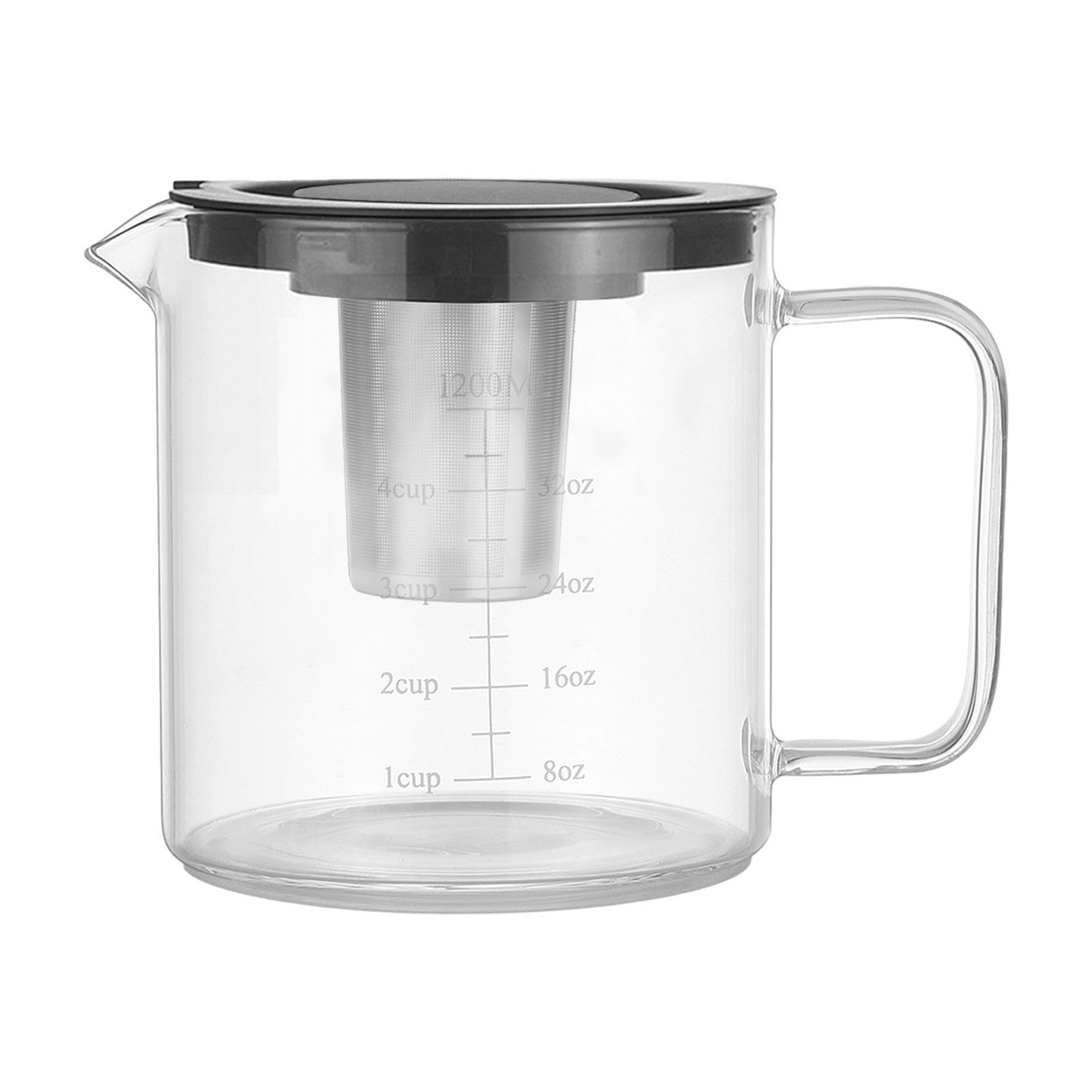 Iced Coffee Maker, 1200ml Iced Coffee Infuser, Large-Capacity Coffee And Tea Infuser, Long-Lasting Iced Coffee Brewer, Heat Tolerance Coffee And Tea Infusions Pitcher For Iced Tea And Cold Coffee