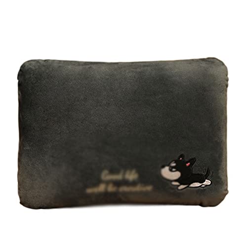 SPICLY Travel Pillow Office Student Nap Pillow Portable Small Pillow Plush Memory Foam Sleeping Nap Neck Throw Pillow Cushion (Color : Black)