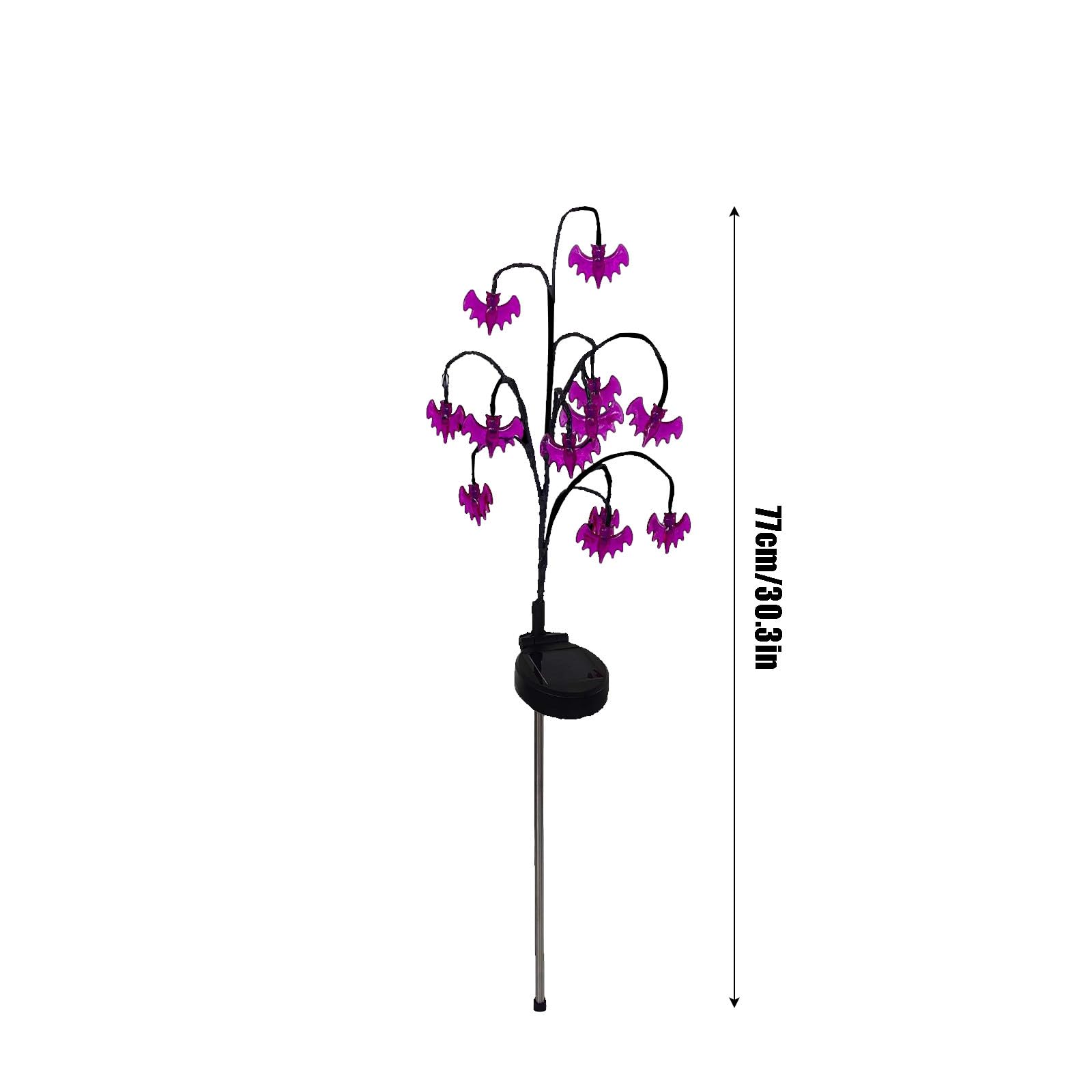 CENGNIAN Solar Halloween Pathway Lights, Purple Spider Swaying Halloween Lights Outdoor, Solar Powered Waterproof Spooky Halloween Decorations Stake Lights for Garden Yard Patio Pathway Decorations