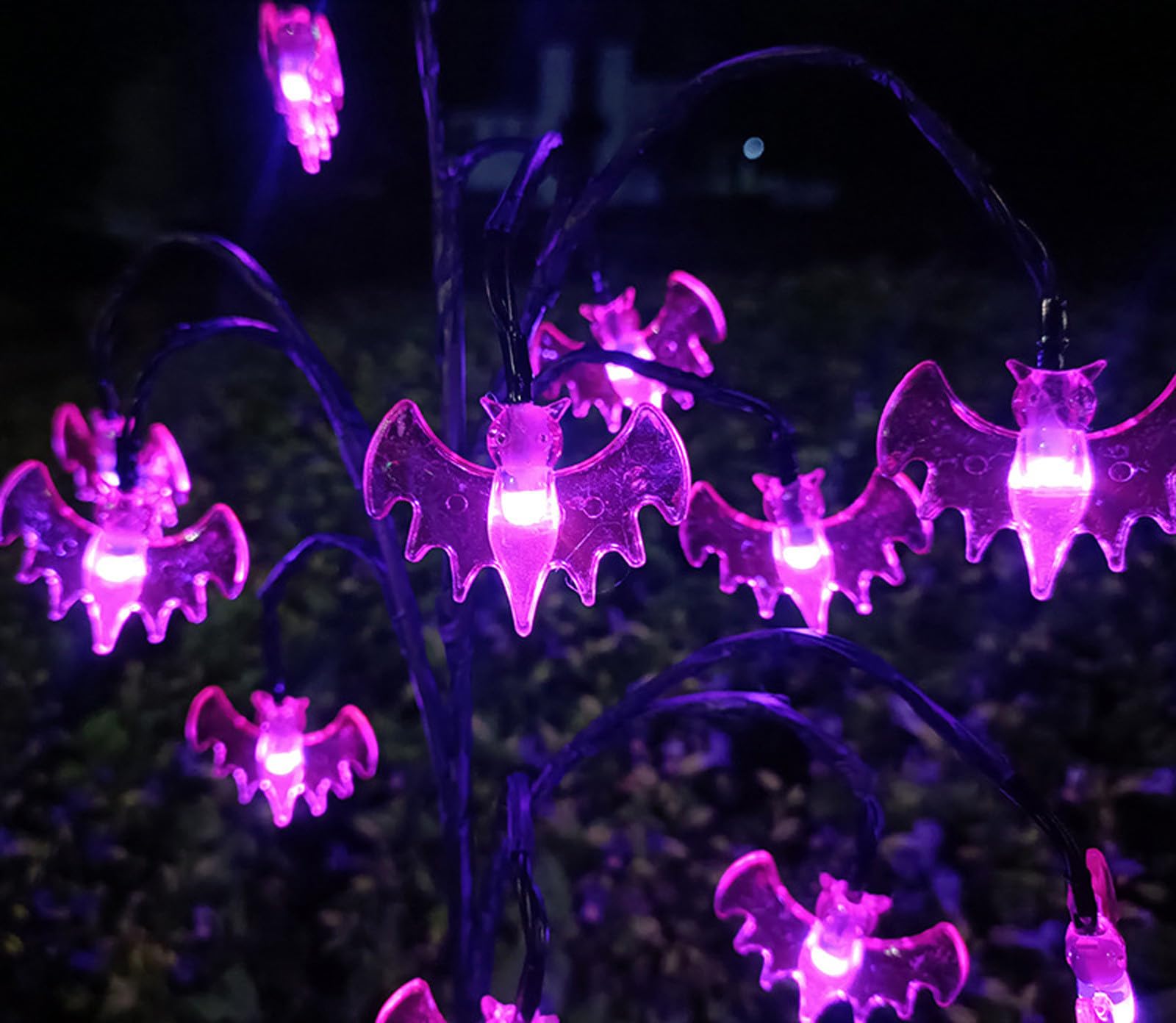 CENGNIAN Solar Halloween Pathway Lights, Purple Spider Swaying Halloween Lights Outdoor, Solar Powered Waterproof Spooky Halloween Decorations Stake Lights for Garden Yard Patio Pathway Decorations