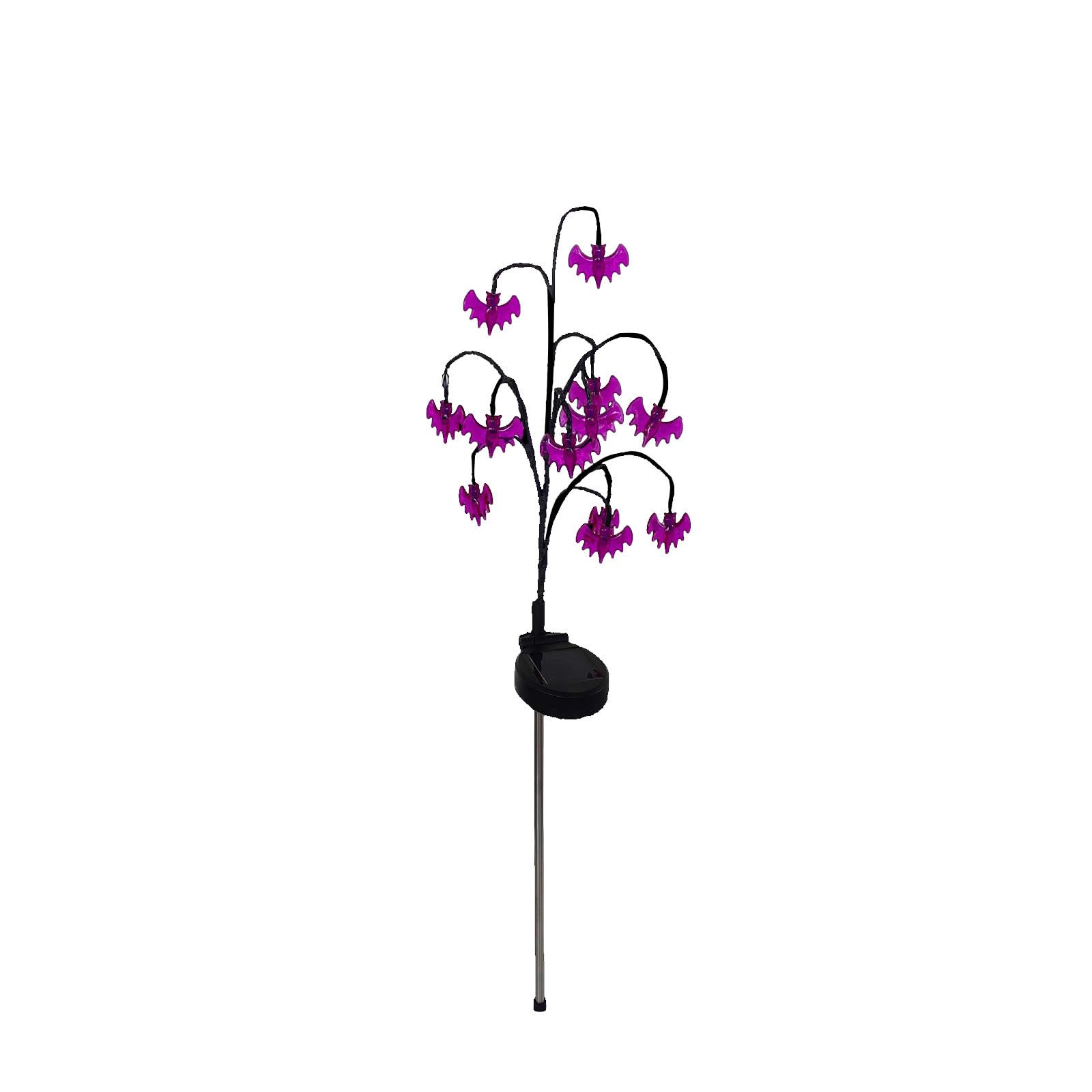 CENGNIAN Solar Halloween Pathway Lights, Purple Spider Swaying Halloween Lights Outdoor, Solar Powered Waterproof Spooky Halloween Decorations Stake Lights for Garden Yard Patio Pathway Decorations