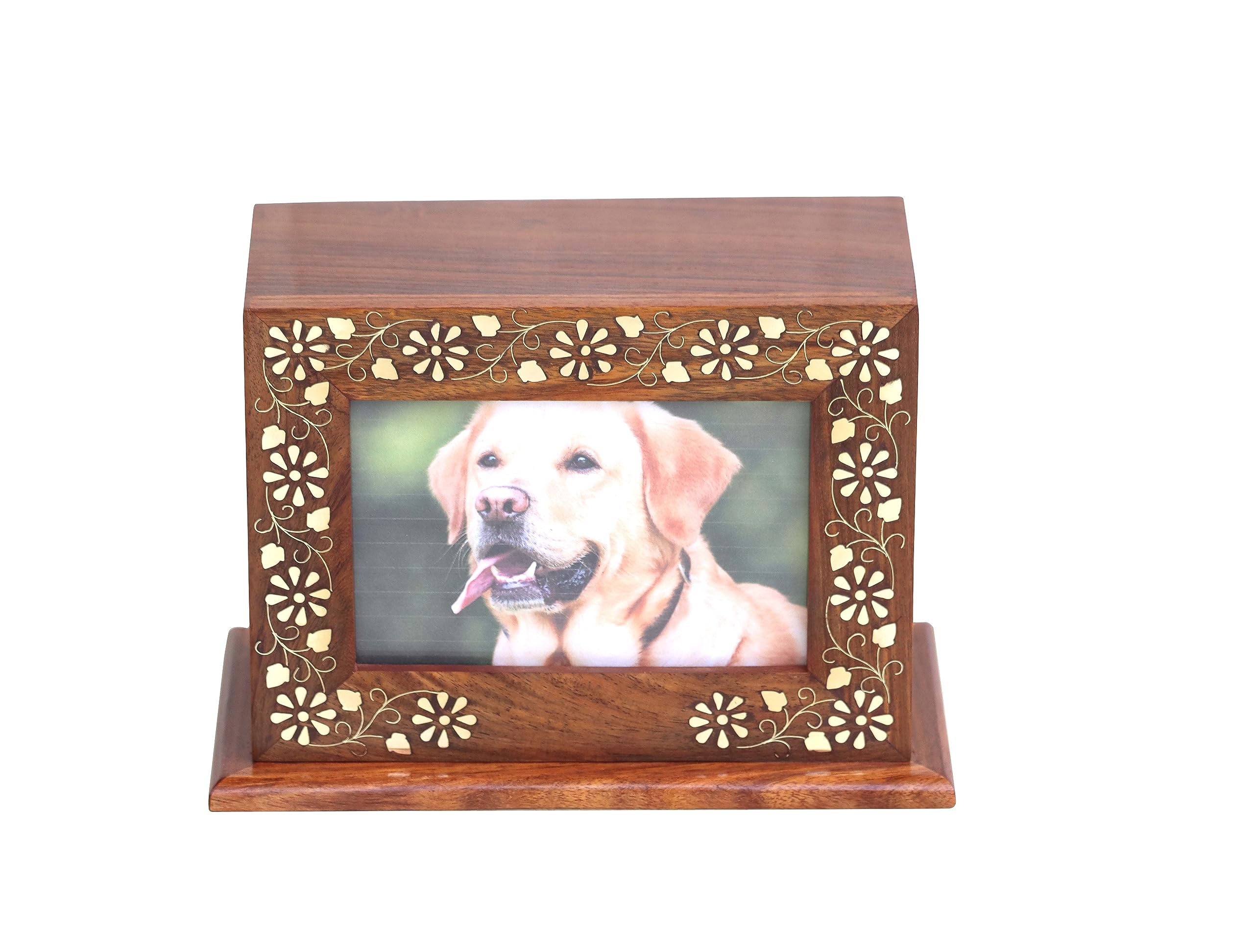 Wooden Photo Urns for Pet Ashes | Wood Cremation Urns | Decorative Urns | Funeral Urns | Handmade Urn for Cat and Dog | Keepsake Urns