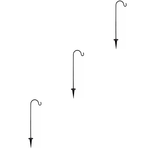 BESPORTBLE 24Inch Shepherd Hooks 3 Pack Garden Stakes Shepherds Hook for Garden Decor, Plant Hanger, Lantern Hook, Solar Light Hanging