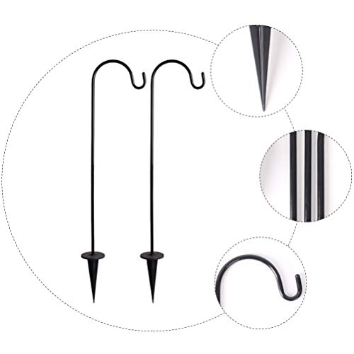 BESPORTBLE 24Inch Shepherd Hooks 3 Pack Garden Stakes Shepherds Hook for Garden Decor, Plant Hanger, Lantern Hook, Solar Light Hanging