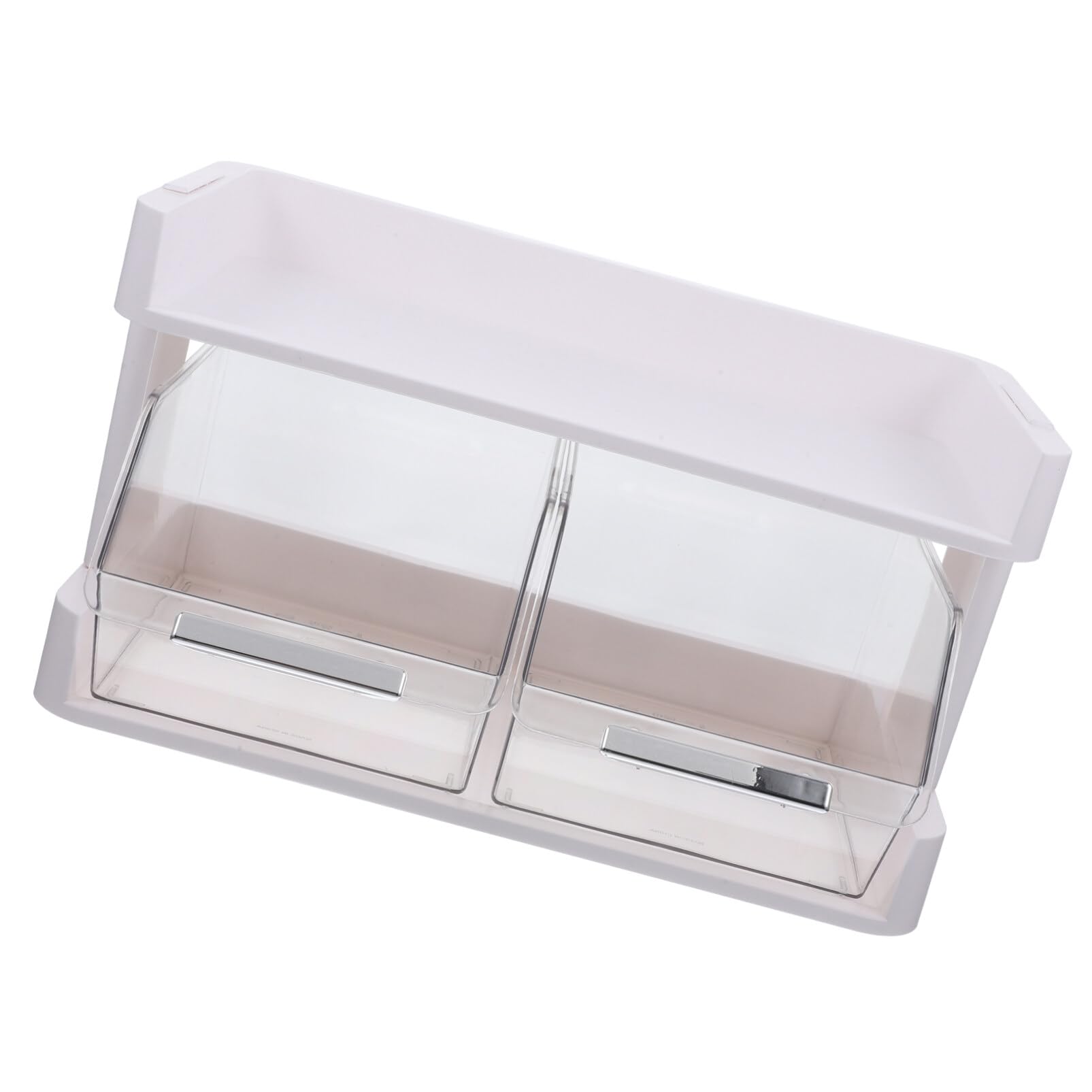Homoyoyo Tea Storage Organiser Home Tea Bag Organizer Home Tea Bag Rack Multi-function Tea Bag Rack Tea Bag Bin Coffee Bag Sugar Bag Container Plastic Tea Box Multifunction Office White