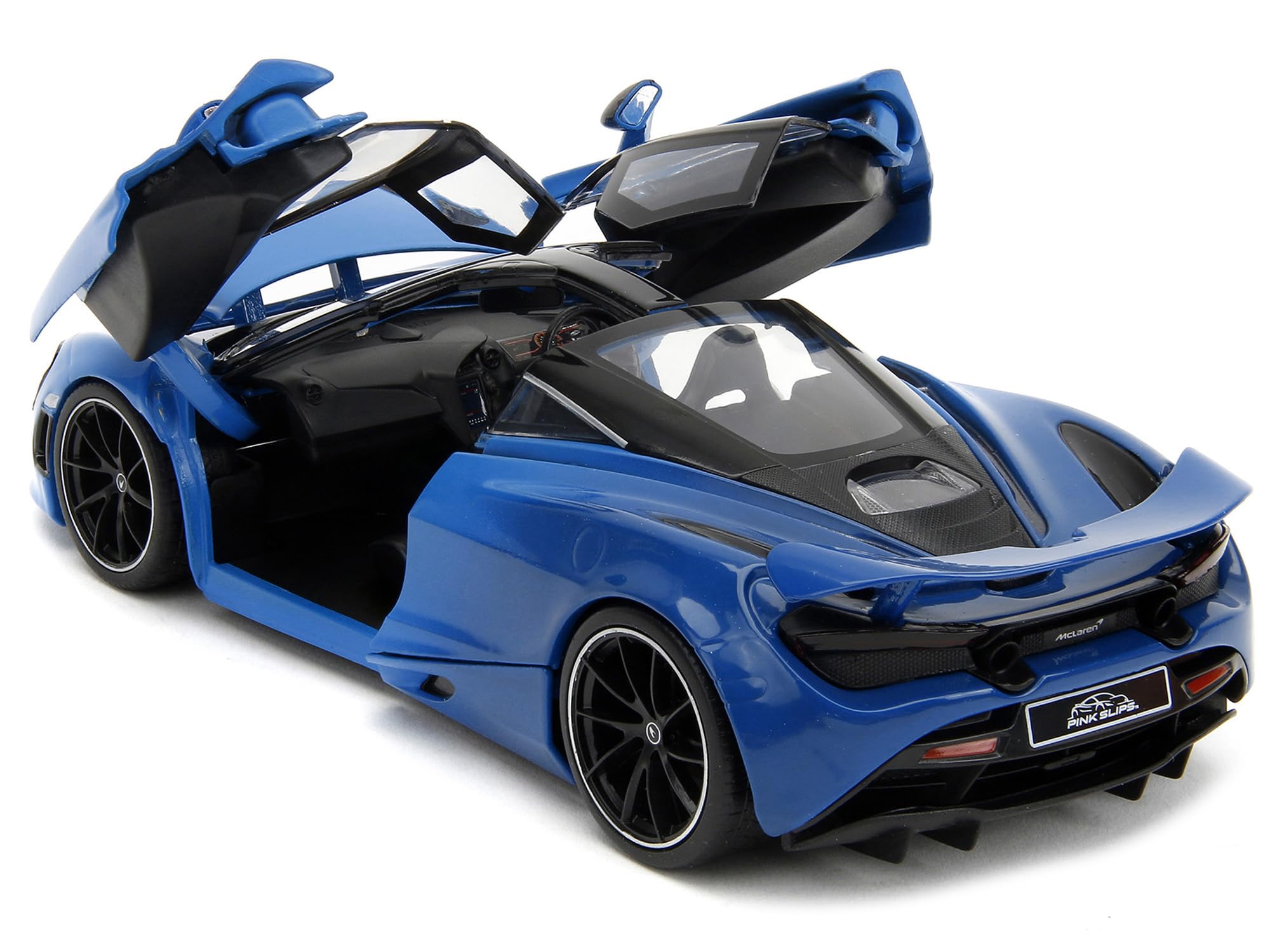 720S Blue and Dark Blue with Black Top Pink Slips Series 1/24 Diecast Model Car by Jada 34850