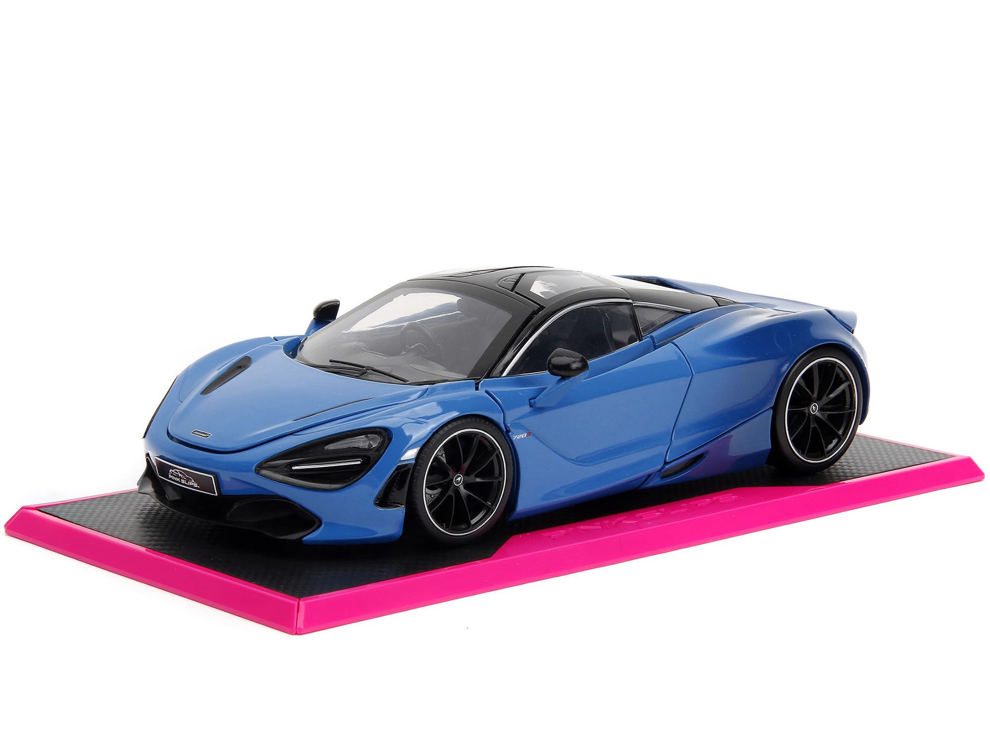 720S Blue and Dark Blue with Black Top Pink Slips Series 1/24 Diecast Model Car by Jada 34850