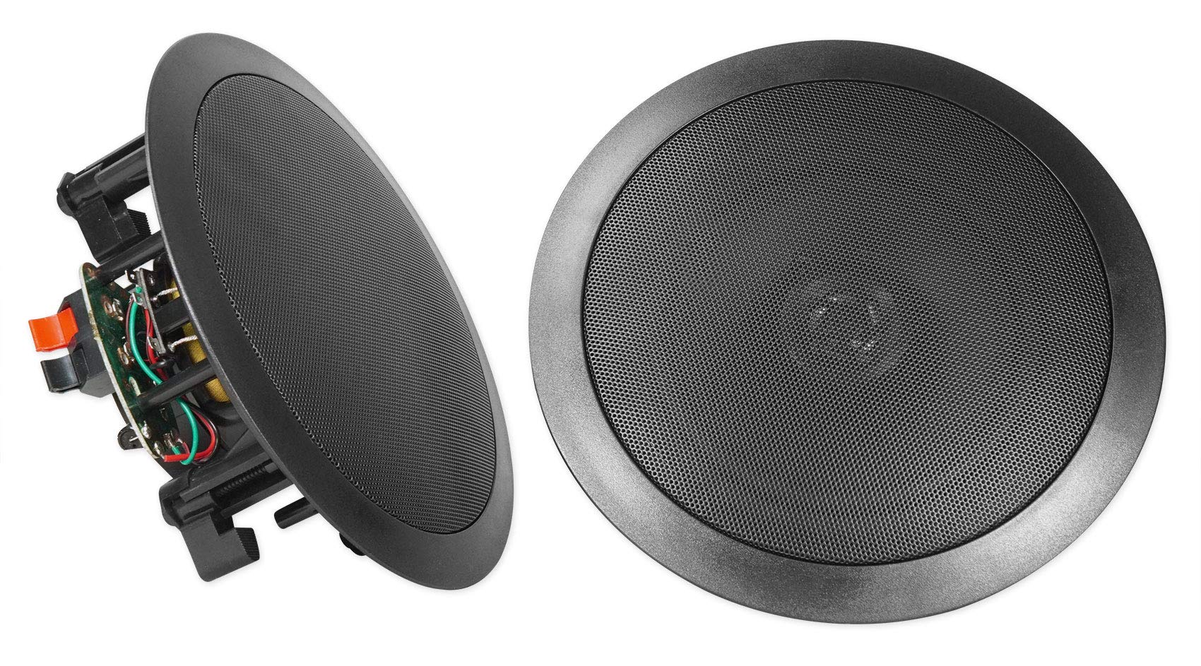 Rockville (8) HC85 Black 8" 700 Watt in-Ceiling Home Theater Speakers 8-Ohm