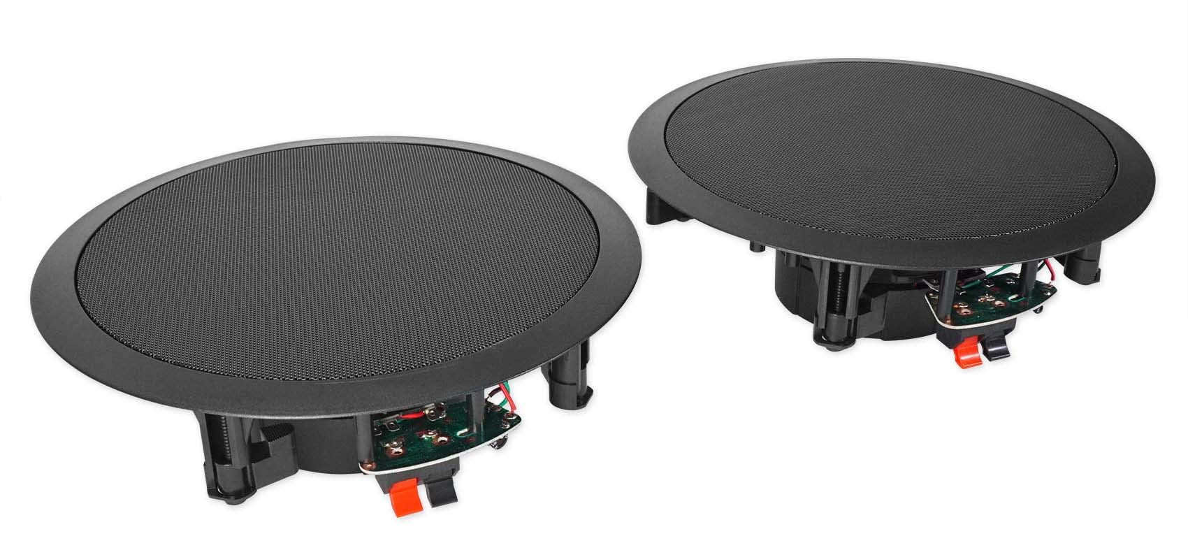 Rockville (8) HC85 Black 8" 700 Watt in-Ceiling Home Theater Speakers 8-Ohm