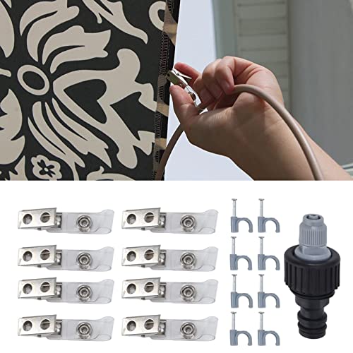 Garden Hose Set, Garden Hose Kit Cooling 15m/49.2ft Low Pressure Humidification for Outdoor