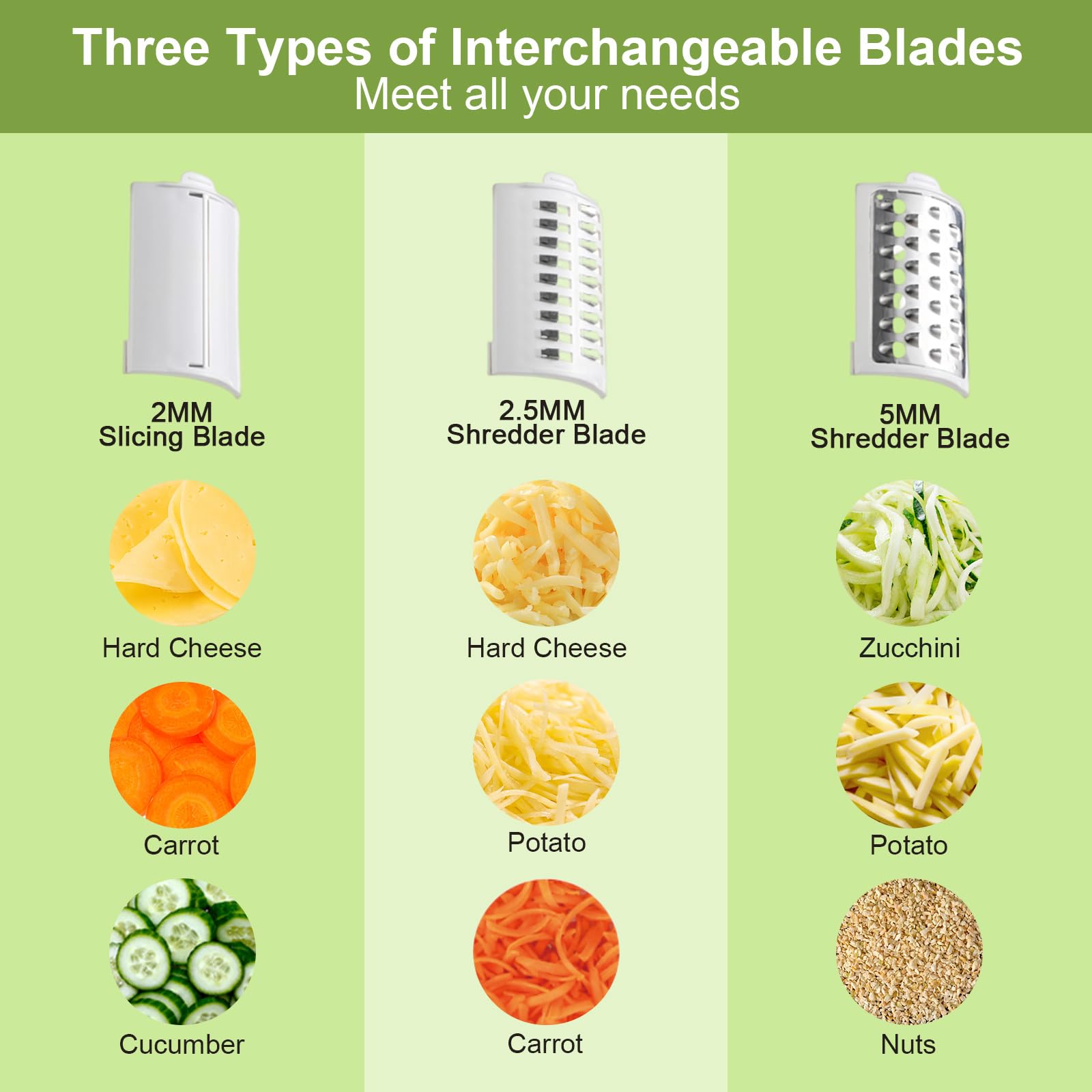 Electric Cheese Grater, Detachable Electric Salad Maker for Home Kitchen Use, Electric Cheese Grater for Block Cheese for Vegetables, Cheeses and Nuts, BPA-Free