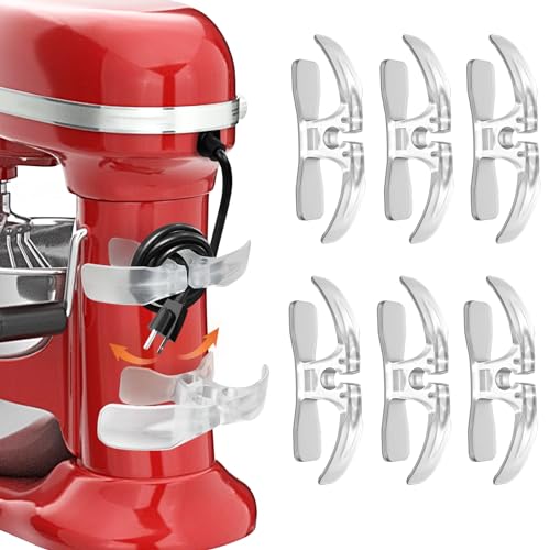 Kitchen Cord Organizers and Storage - 6 Pack Cord Organizer for Kitchen Appliances, Upgraded Kitchen Accessories Cord Clips Cord Winder, Cable Management Clips for Stand Mixer Toaster Pressure Cooker