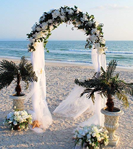 Adorox 7.5 Ft Metal Arch (Two Way Assemble) for Wedding Garden Bridal Party Decoration Arbor (Green)