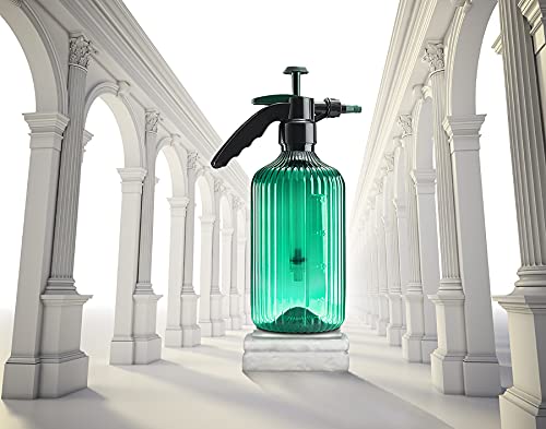 HIOVIOSS 2L Large Green Plants Mister Spray Bottle Handheld Pump Sprayer Retro House Watering Mist for Indoor Garden Care