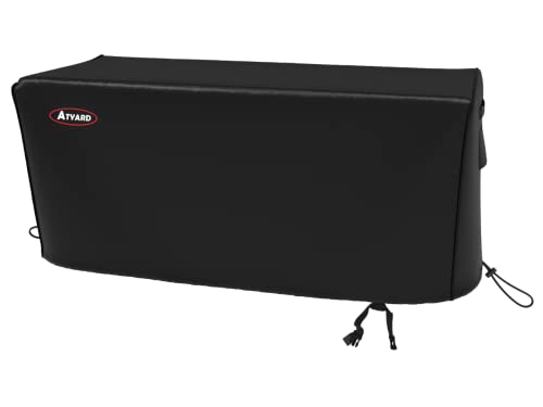 ATYARD Gas Fire Pit Cover Rectangular 58x24x24 inch - Waterproof Windproof Anti-UV Heavy Duty Patio Firepit Furniture Covers Black