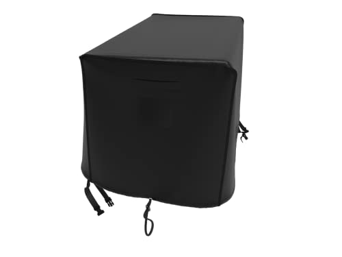 ATYARD Gas Fire Pit Cover Rectangular 58x24x24 inch - Waterproof Windproof Anti-UV Heavy Duty Patio Firepit Furniture Covers Black