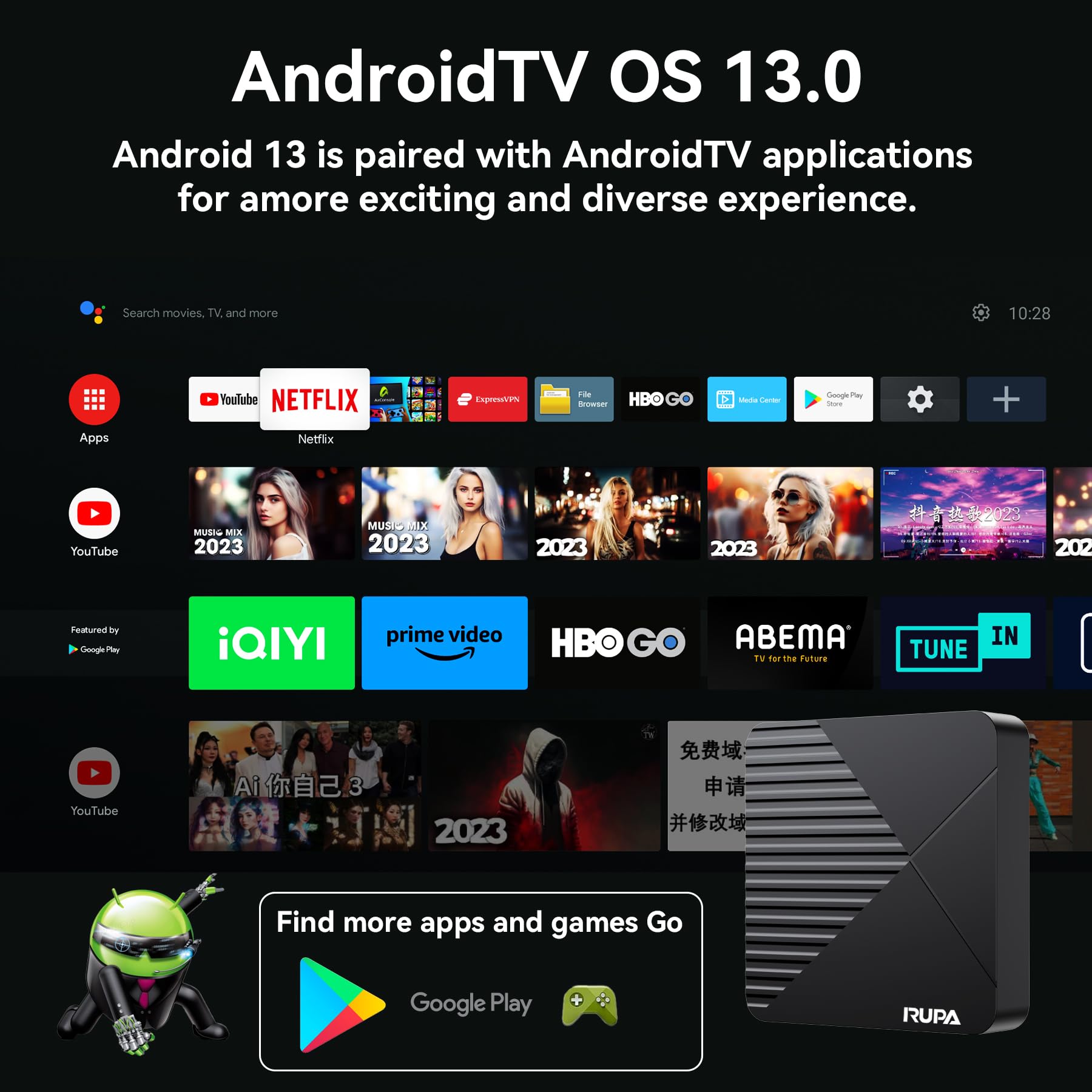 Mini 13 TV Box RK3528 4GB RAM 32GB ROM Support WiFi6 BT5.0 Ethernet 3D 4K 6K 8K HDR10 Video Smart Box
