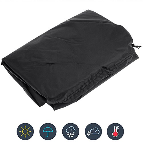 Librao 24" Dx48 H Chiminea Cover Patio Outdoor Waterproof Weatherproof Chimney Fire Pit Heater Cover Protective Garden Heater UV Cover