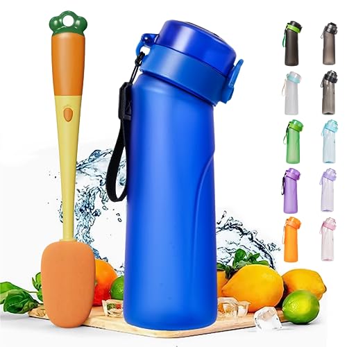 BBAUER Air Water Bottle Starter Set, 650ml Sports Alr Water Up Bottle BPA Free With Straw, Drinking Bottles (Flavour Pods NOT included) Scented 0 Sugar Fruit Fragrance Water Cup for Outdoor Gym