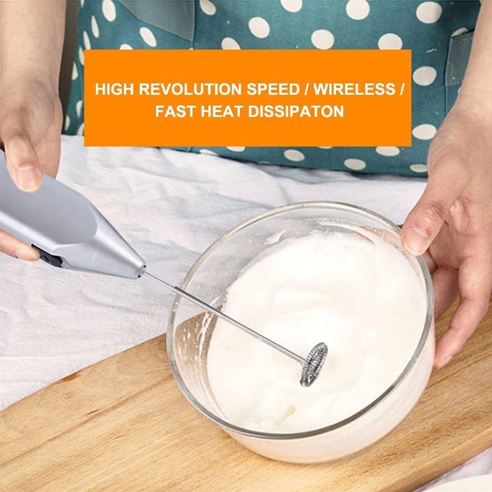 Superior 2Pcs Milk Frother Handheld Electric Milk Frother Kitchen Drink Foamer Whisk Mixer Stirrer Coffee Cappuccino Creamer Whisk Frothy Blend Whisker Egg Beater(Black&White)