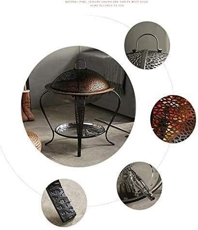 LEAYAN Garden Fire Pit Grill Bowl Grill Barbecue Rack - Portable 22" Quick Set Up Weather Resistant Easy to Clean Firepit w/Grate with Cover BBQ Cooking for Camping Backyard