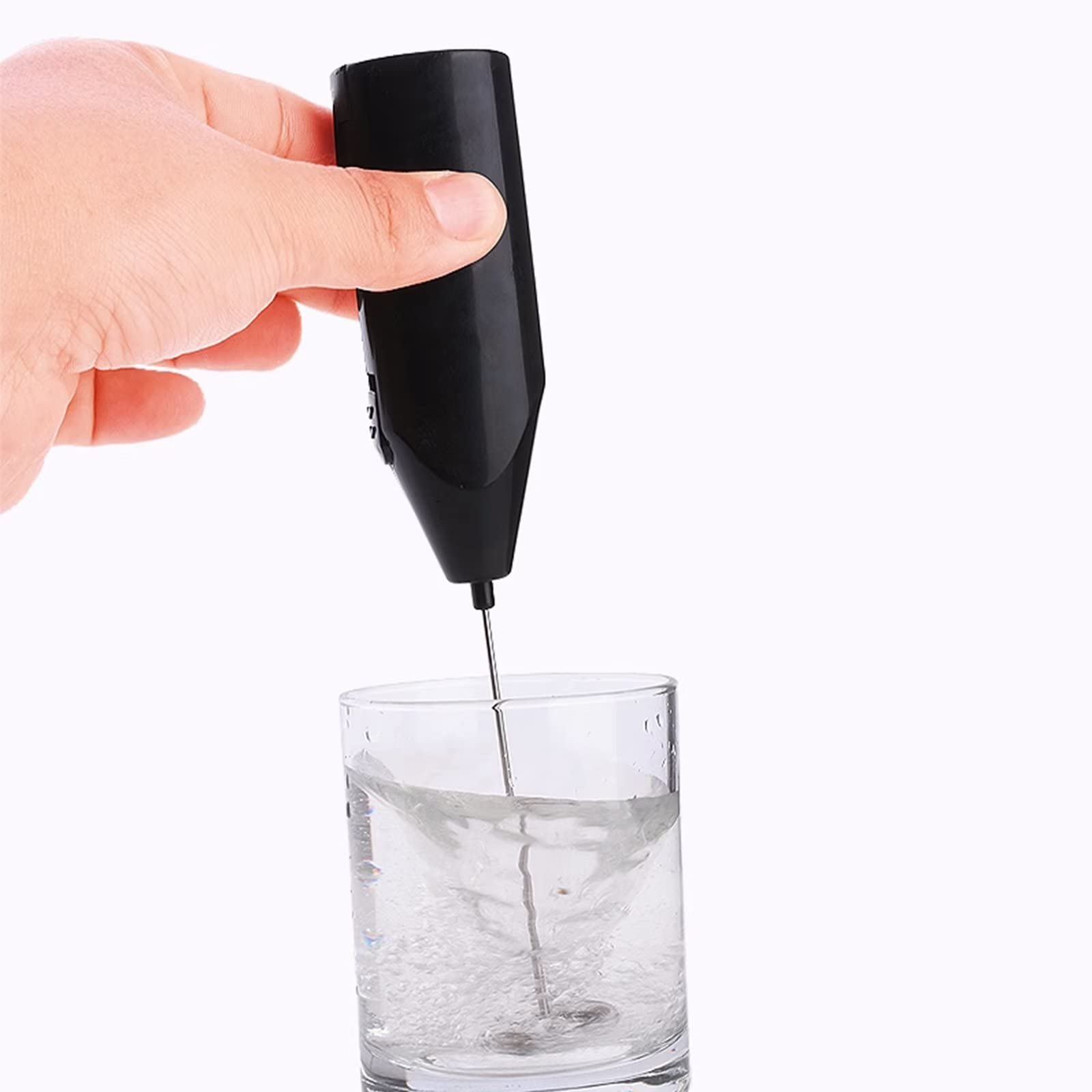Superior 2Pcs Milk Frother Handheld Electric Milk Frother Kitchen Drink Foamer Whisk Mixer Stirrer Coffee Cappuccino Creamer Whisk Frothy Blend Whisker Egg Beater(Black&White)