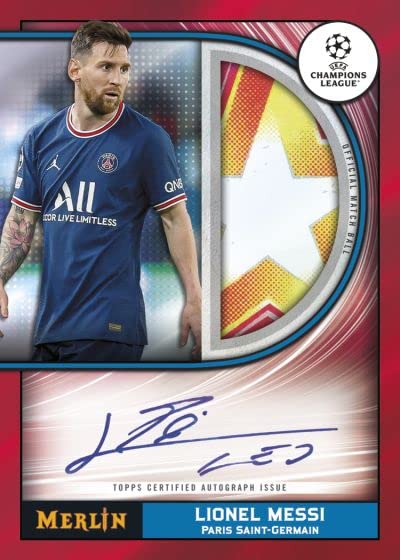 2021/22 Topps UEFA Champions League Merlin Chrome Soccer HOBBY box (18 pks/bx)