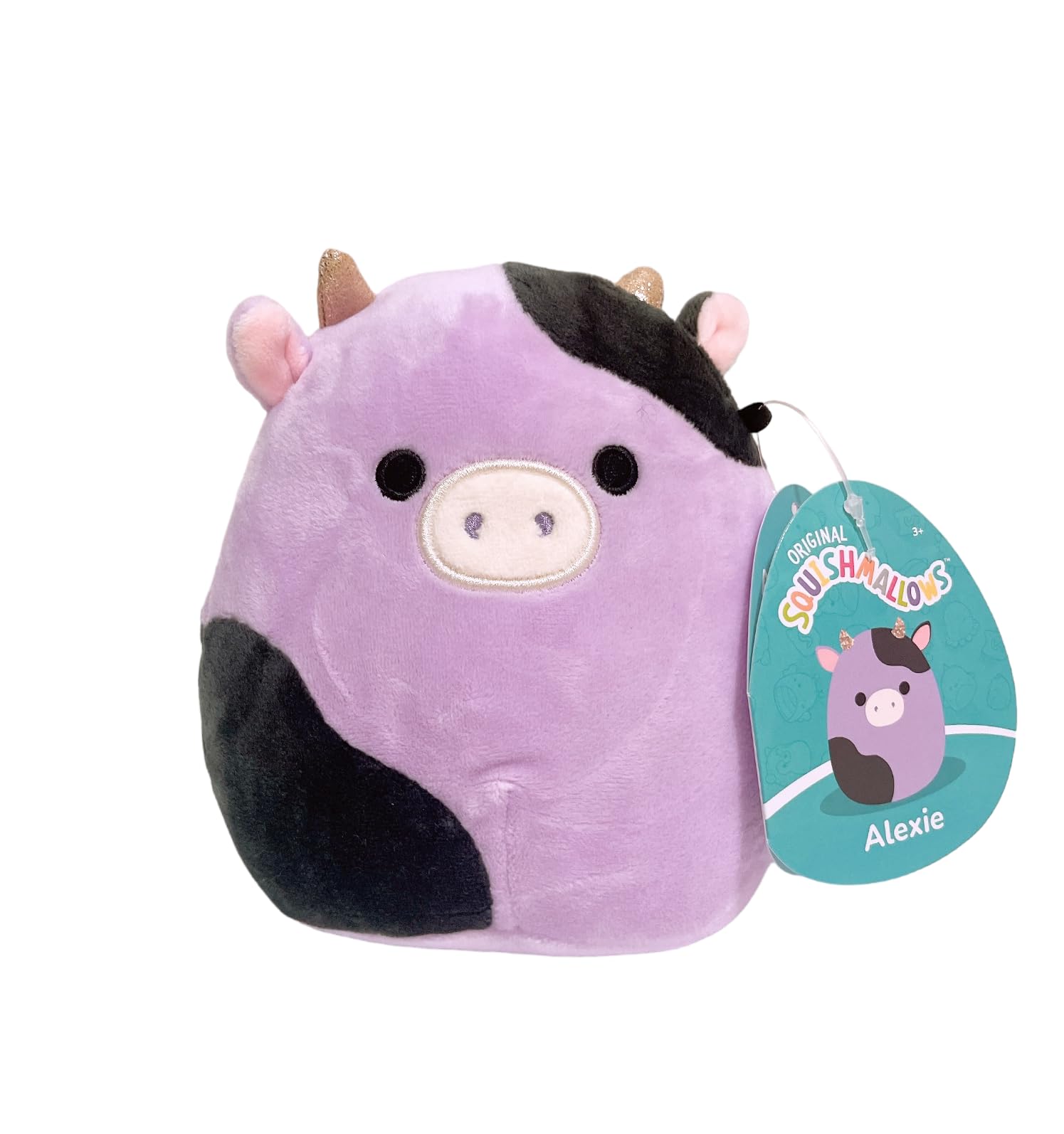 Squishmallows Set of 3 Mini 5" Alexis Cow Kervena Mushroom Aksel AXO Mini Plush Doll
