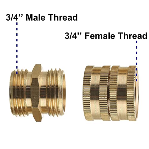 M MINGLE Garden Hose Filter for Pressure Washer Inlet Water, Garden Hose Adapter, 3/4 Inch Brass Connector