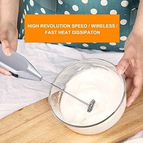 Unbrella Superior 2Pcs Electric Milk Frother USB Battery Powered Portable Blender Whisk Mixer for Coffee Kitchen Gadgets(Black&White)